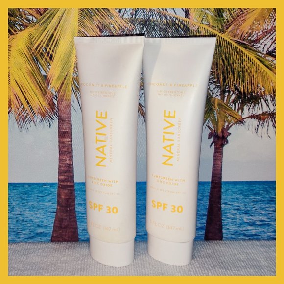 Native | Skincare | 2x Native Mineral Sunscreen Wzinc Oxide Spf 3 ...